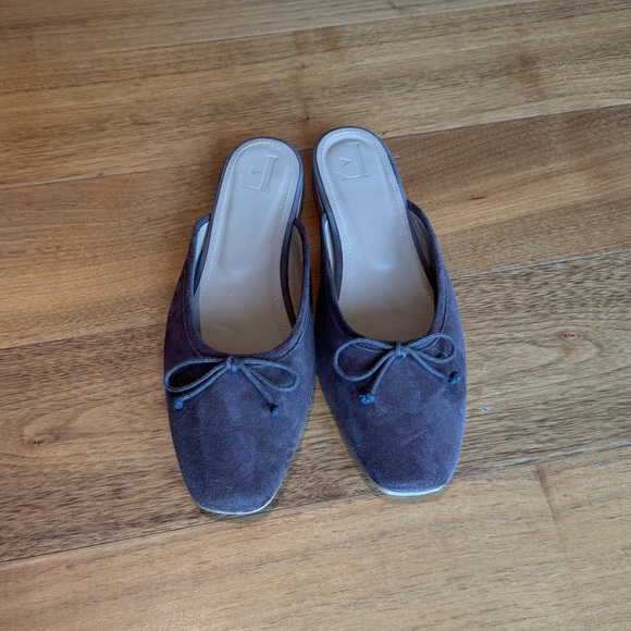 Flattered | Shoes | Flattered Suede Ballerina Mules | Poshmark